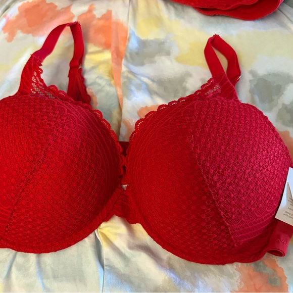 Auden | Intimates & Sleepwear | Nwt46d Elegant Red Lace Braauden Triple ...